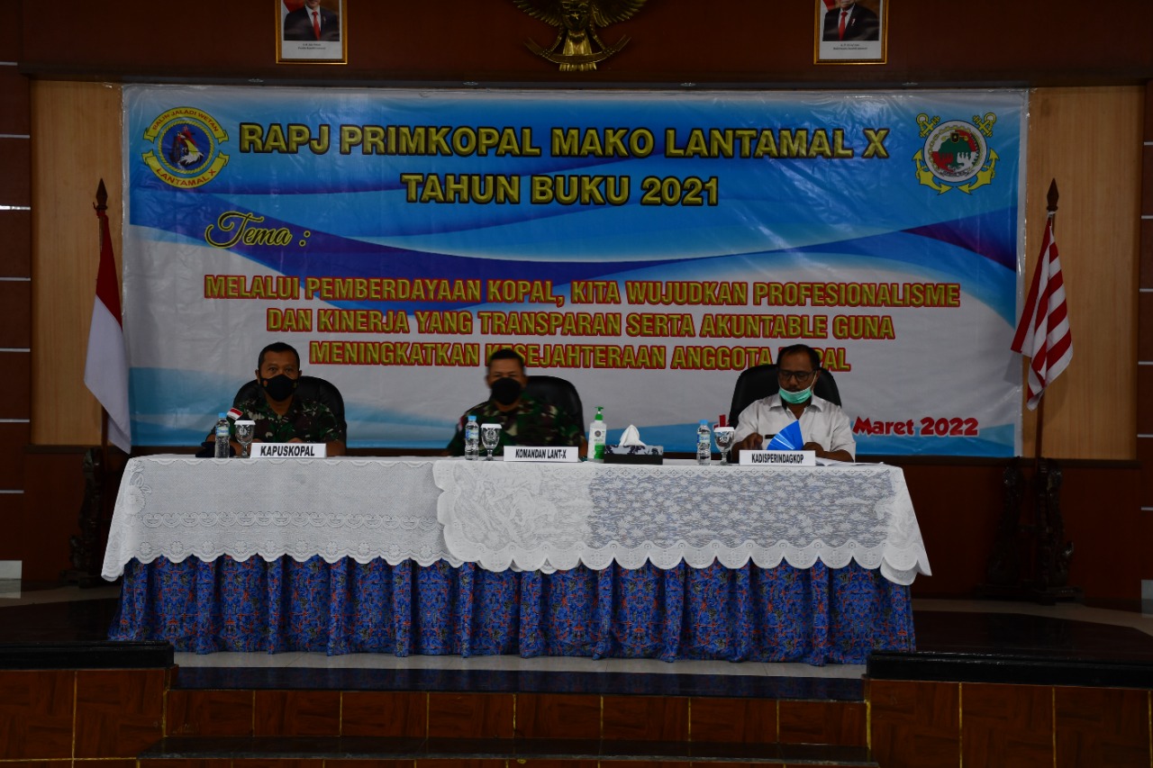 Wujudkan Koperasi yang Mandiri, Komandan Lantamal X Buka Rapj Primkopal ...